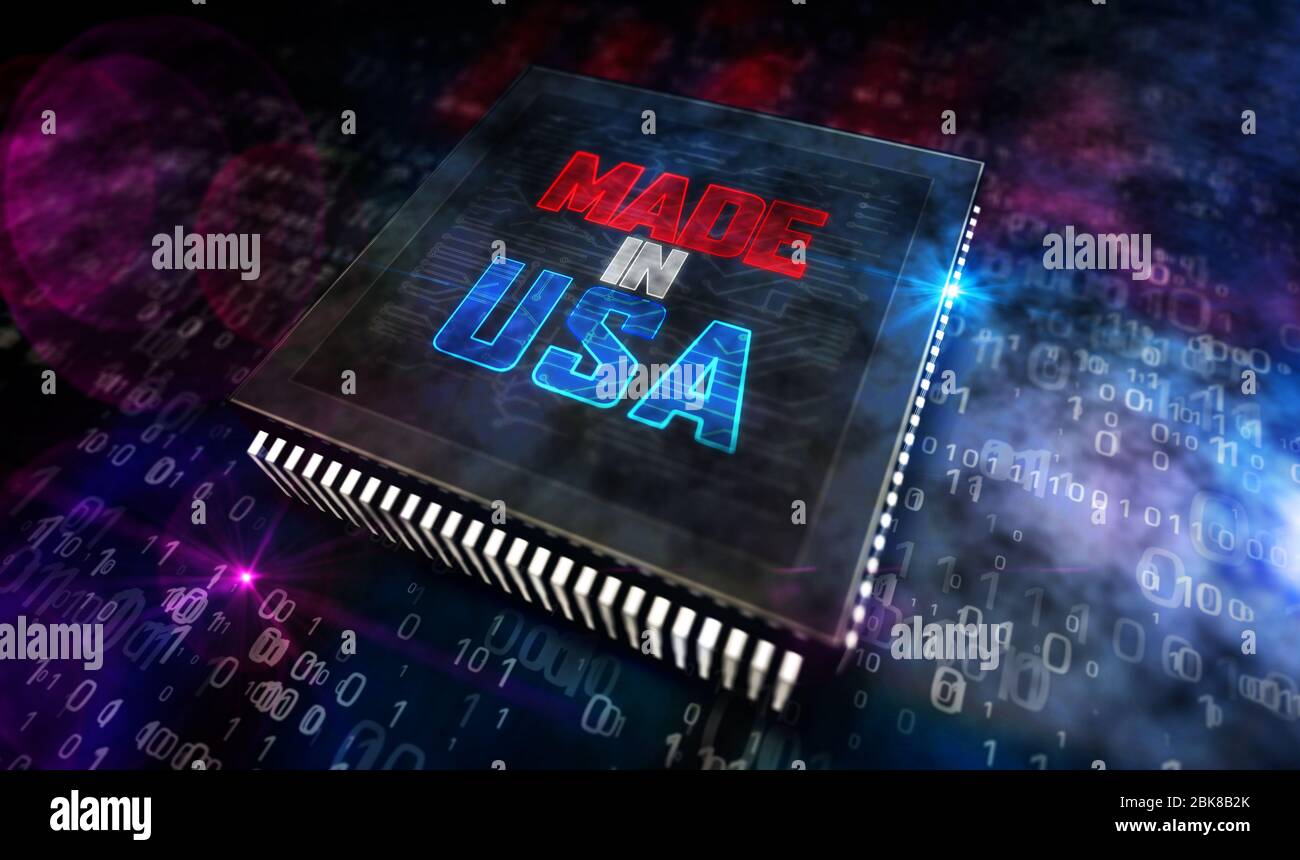 Made in USA. American industry, export and innovation. Modern ...