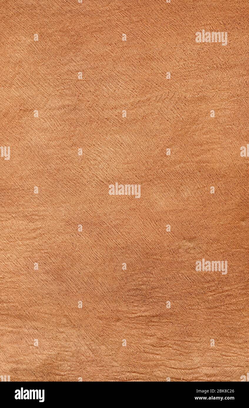 A rich brown very detailed bark cloth texture similar to hessian Stock ...