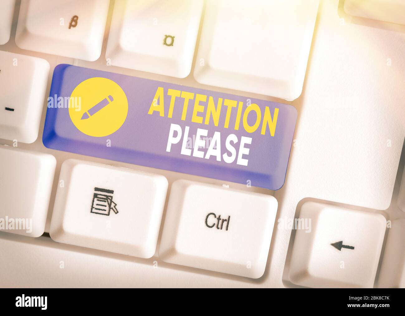 Writing note showing Attention Please. Business concept for asking ...