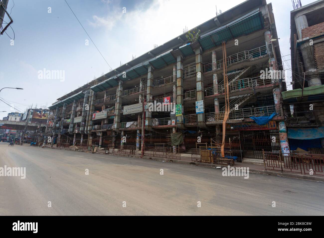 The Gulistan Market is closed, and the roads around it are empty ...