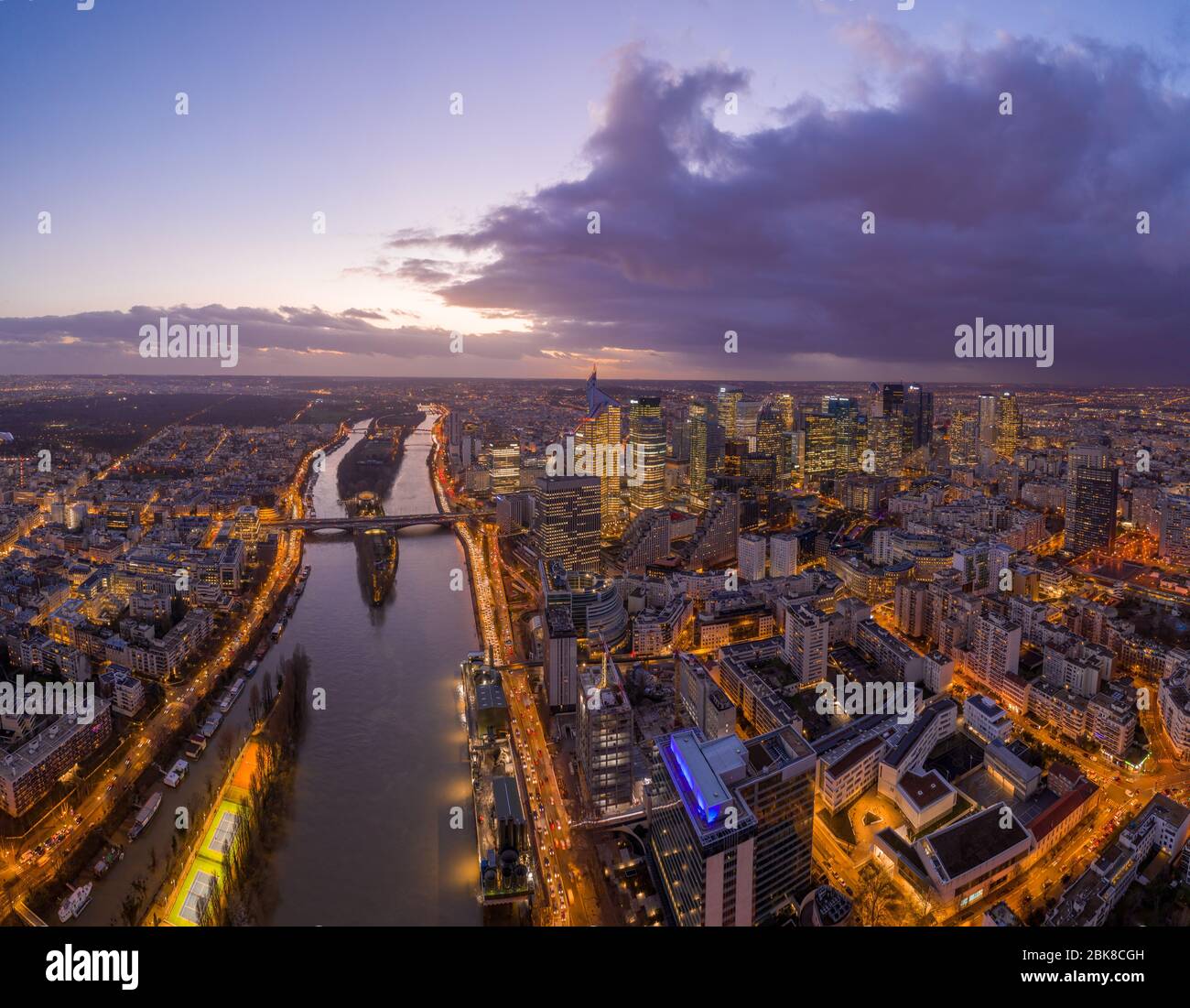 Dec 24, 2019 - Paris, France: Aerial view of la defense skyscraper ...