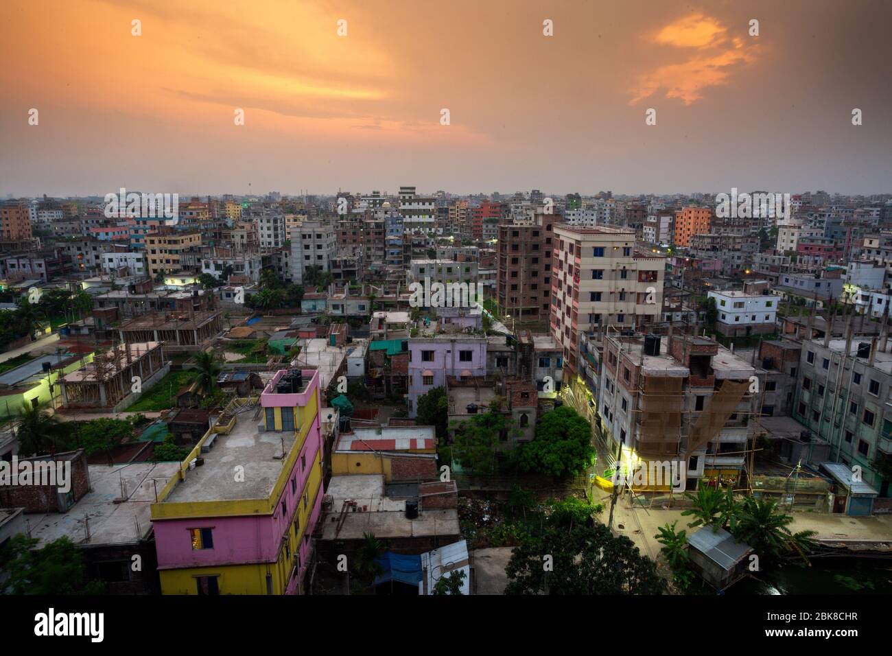 Top view in Dhaka City during evening time Stock Photo - Alamy