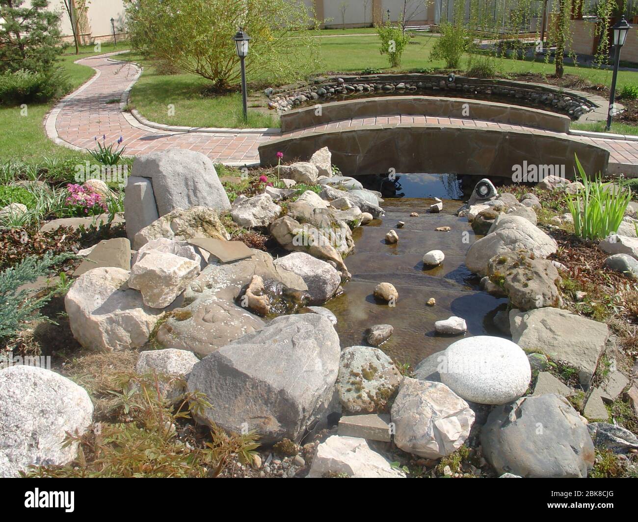 Gorgeous view of exterior of a private garden. Landscape design called ...