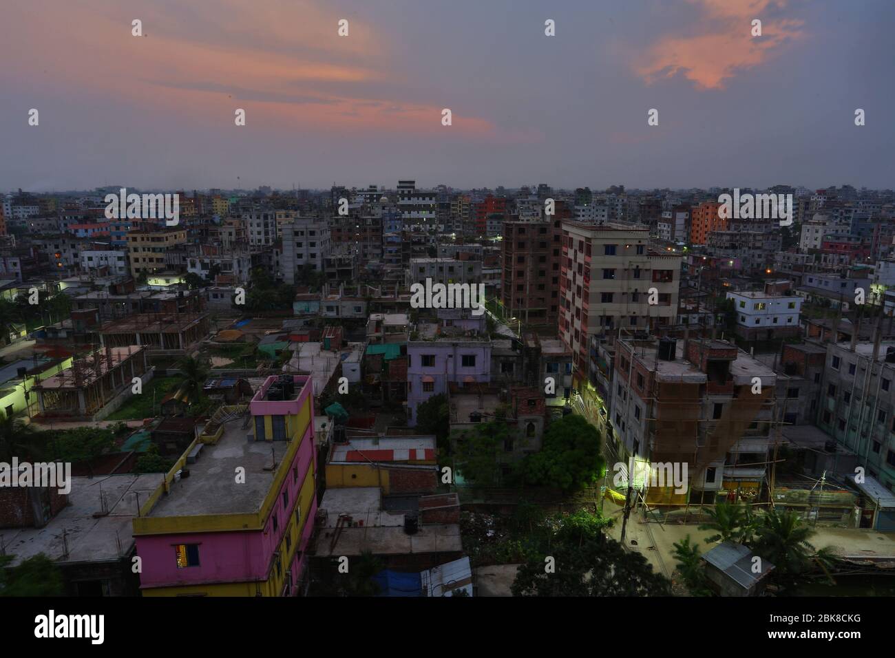 Top view in Dhaka City during evening time Stock Photo - Alamy
