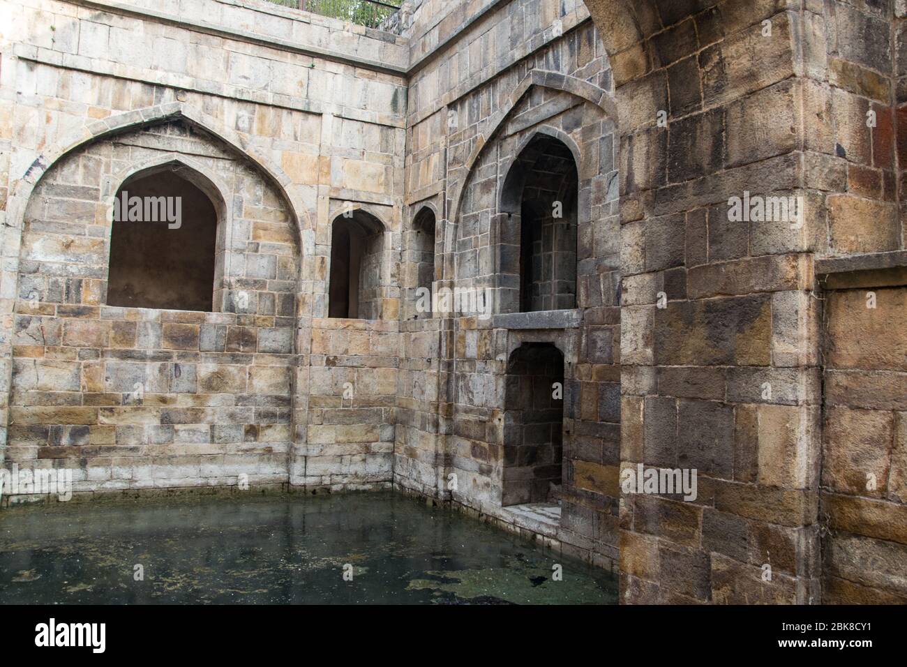 Step well of the red fort in Delhi Stock Photo - Alamy