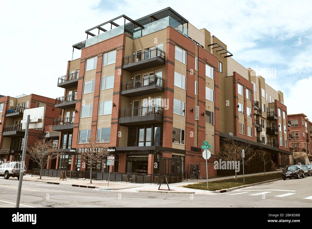 Denver, Colorado - May 1st, 2020: Commercial businesses and modern ...