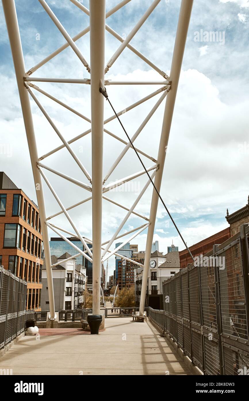 Highland Bridge, a pedestrian bridge connecting the LoHi neighborhood ...