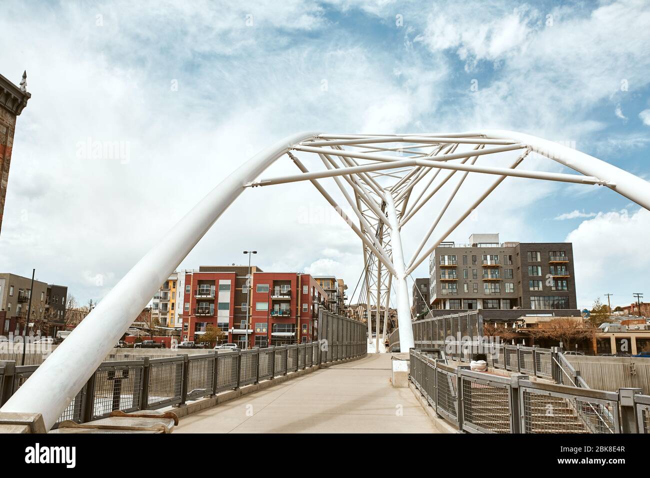 Highland Bridge, a pedestrian bridge connecting the LoHi neighborhood ...