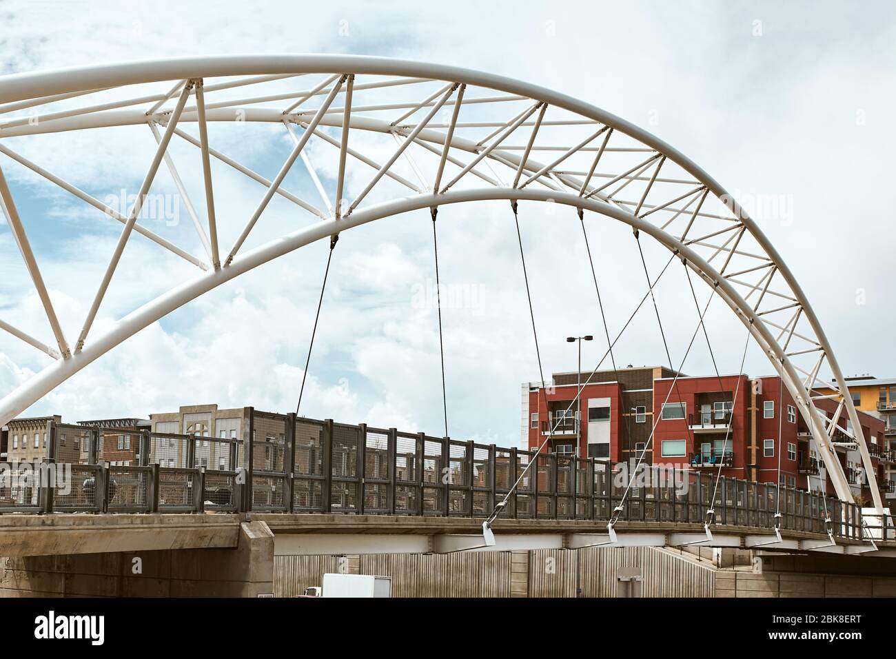 Highland Bridge, a pedestrian bridge connecting the LoHi neighborhood ...