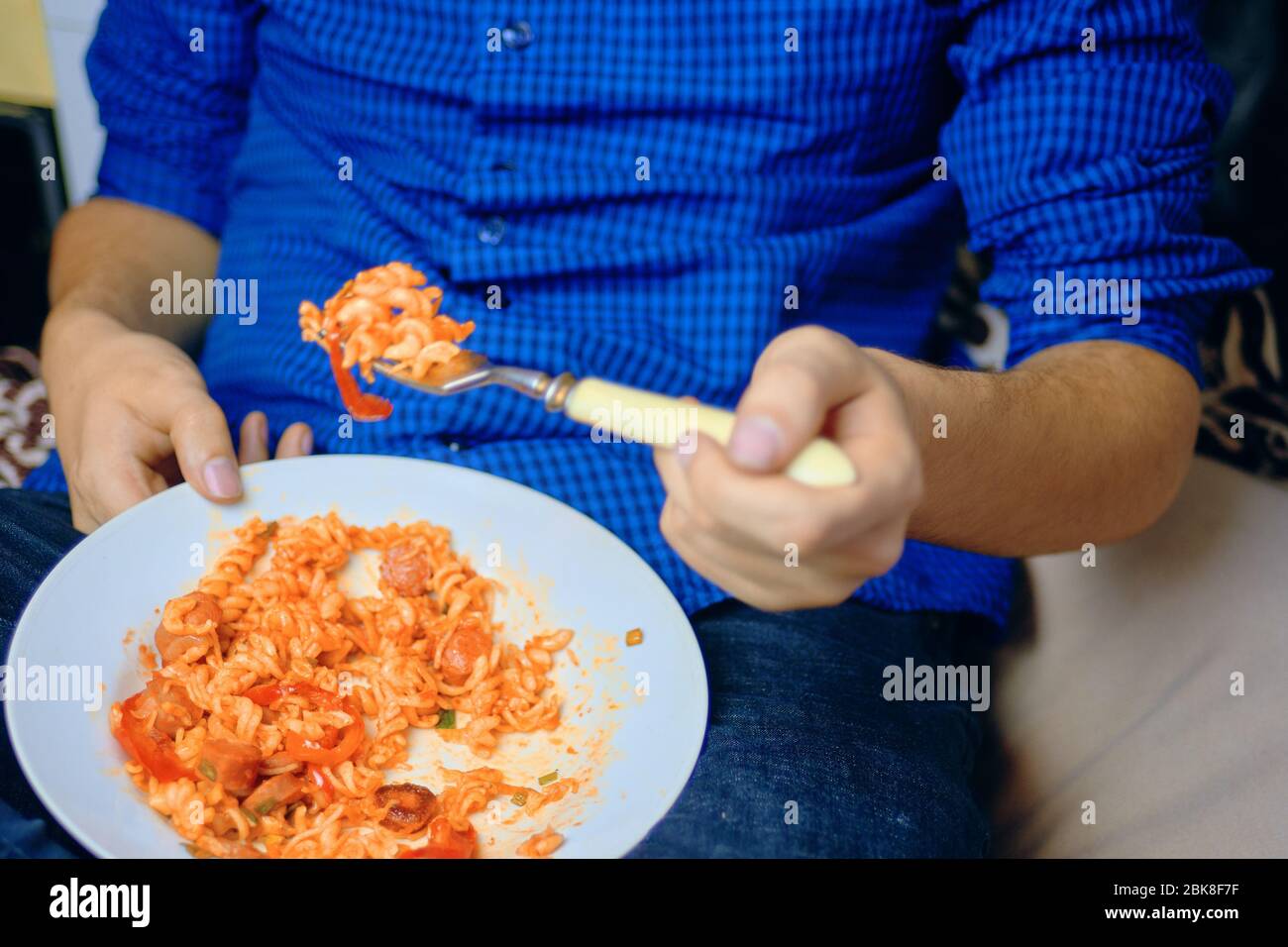 Boy eats junk food hi-res stock photography and images - Alamy