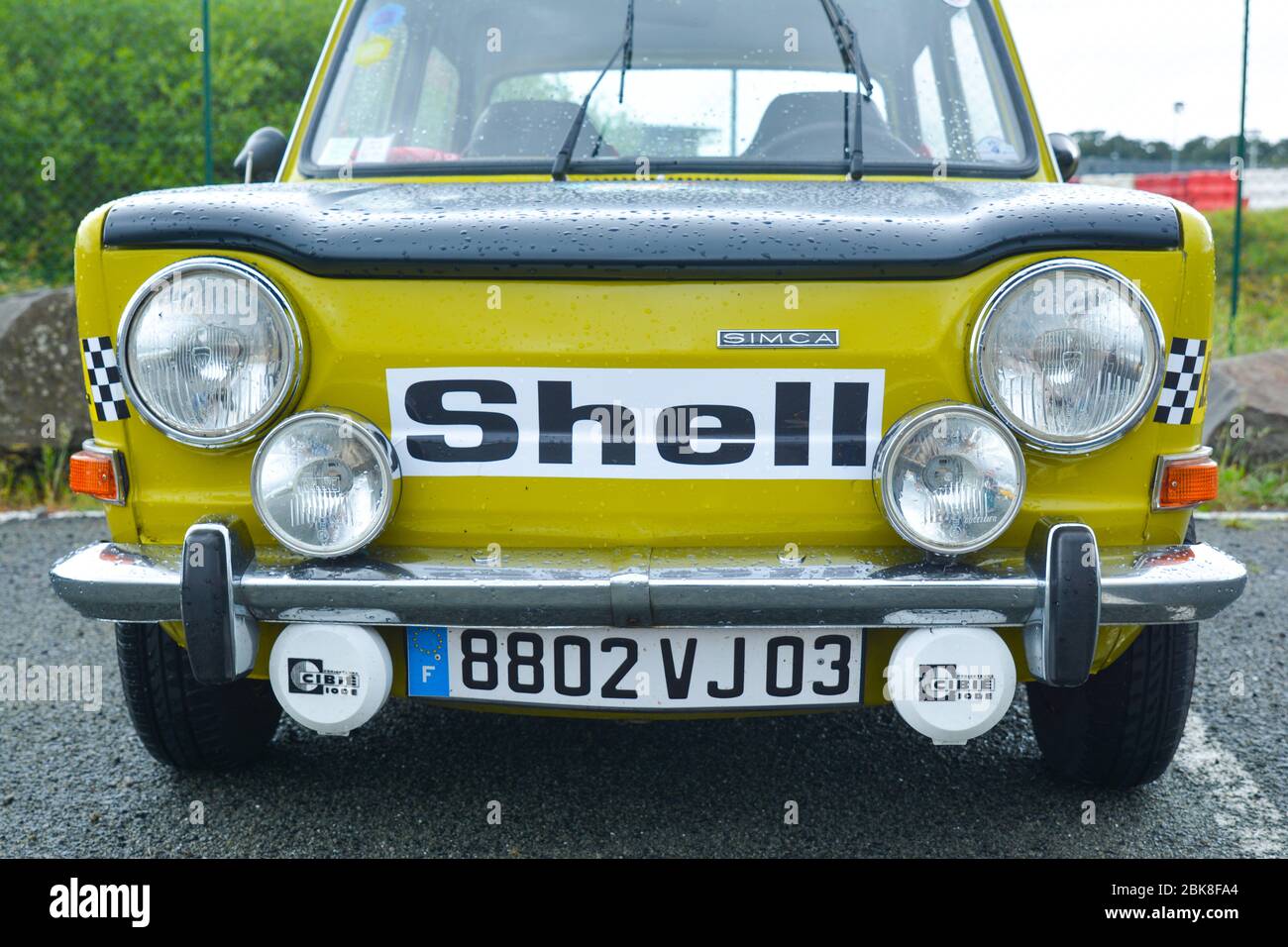 LE MANS, FRANCE - APRIL 30, 2017: Vintage french race touring yellow ...
