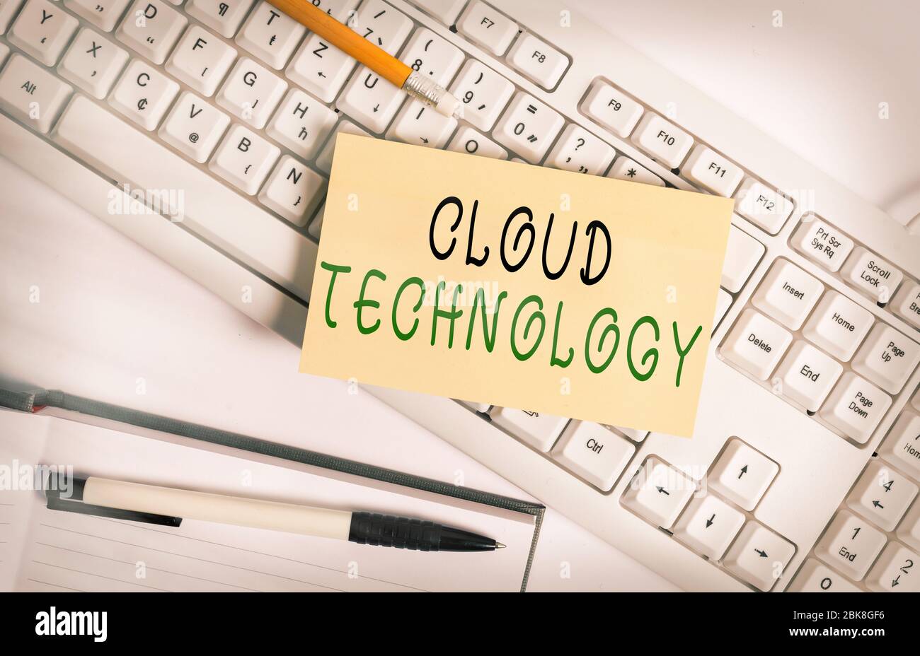 Handwriting text writing Cloud Technology. Conceptual photo storing and accessing data and ...