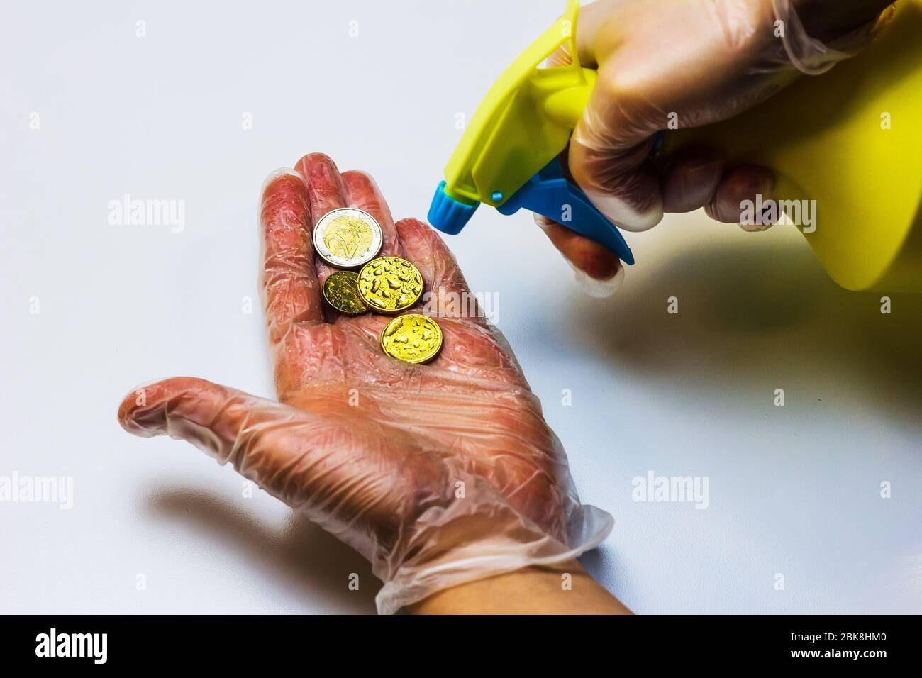 risk of infection virus bacteria through payment money euro and ...