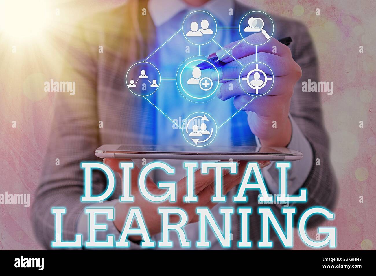 Handwriting text writing Digital Learning. Conceptual photo accompanied ...