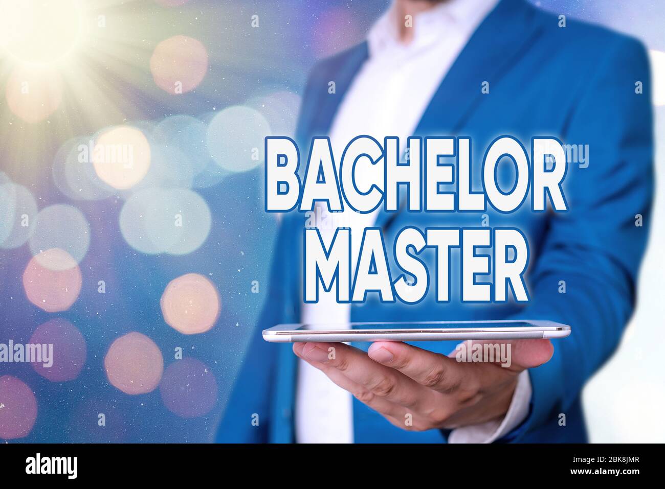 Text sign showing Bachelor Master. Business photo showcasing An ... Text sign showing Bachelor Master. Business photo showcasing An ...