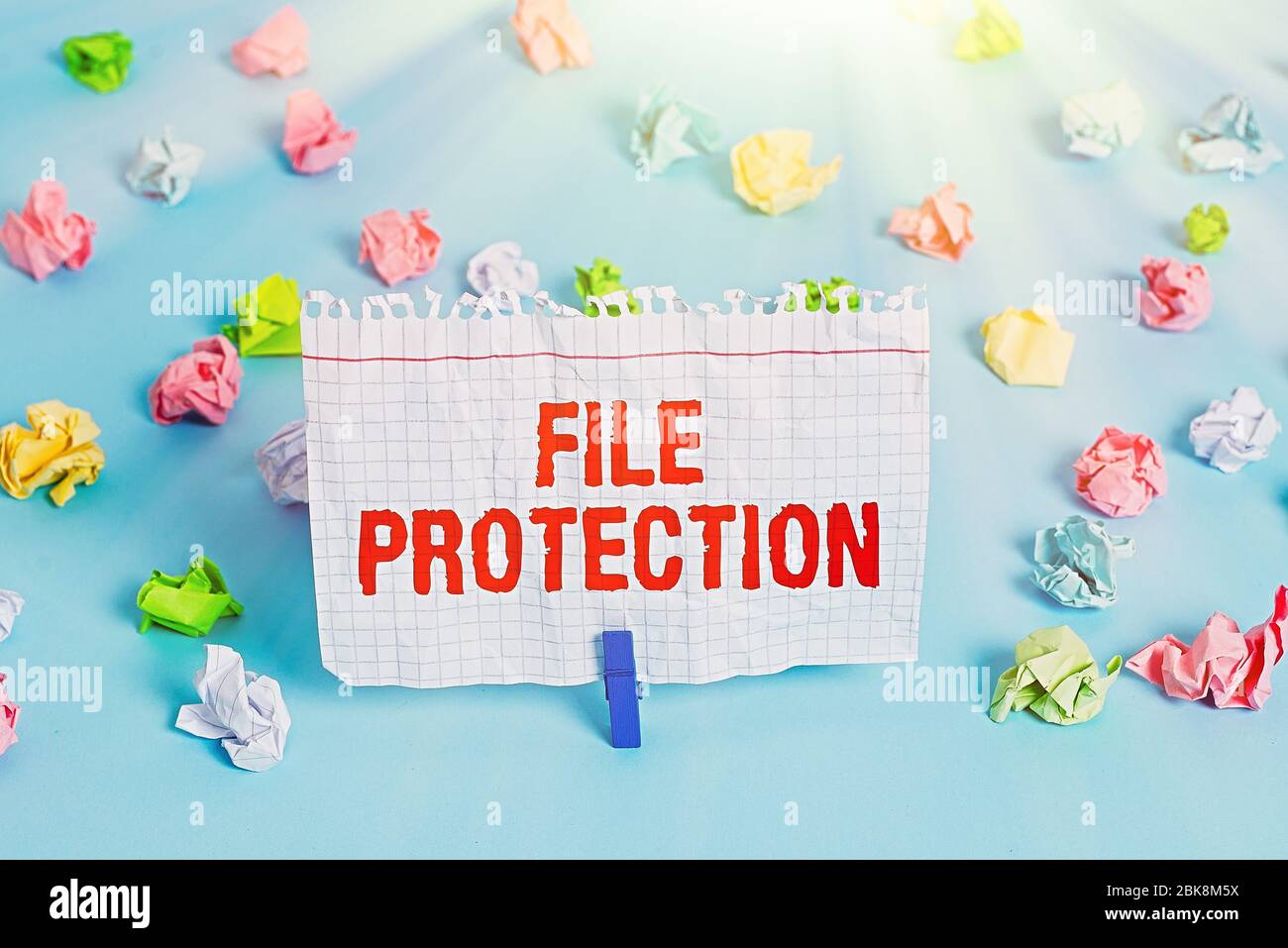 Text sign showing File Protection. Business photo showcasing Preventing ...