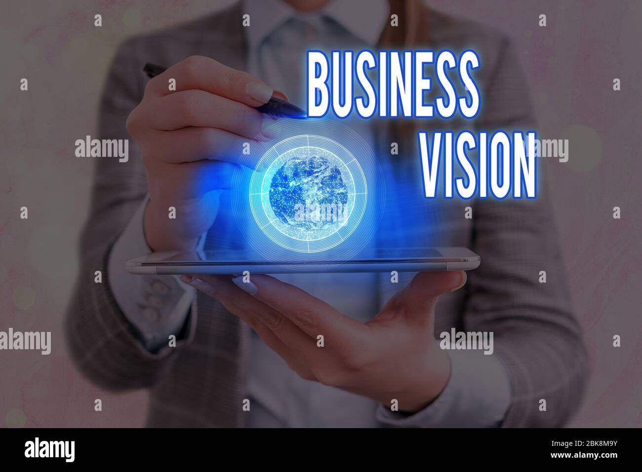 Text sign showing Business Vision. Business photo showcasing grow your ...