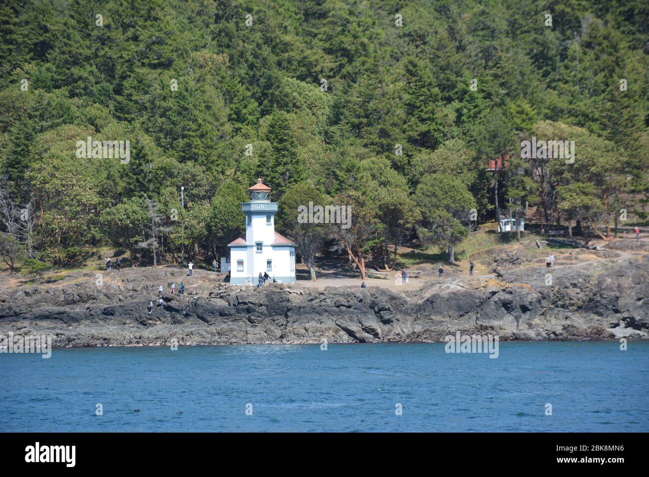 Historic lighthouse in the San Juan Islands of Washington State, USA ...