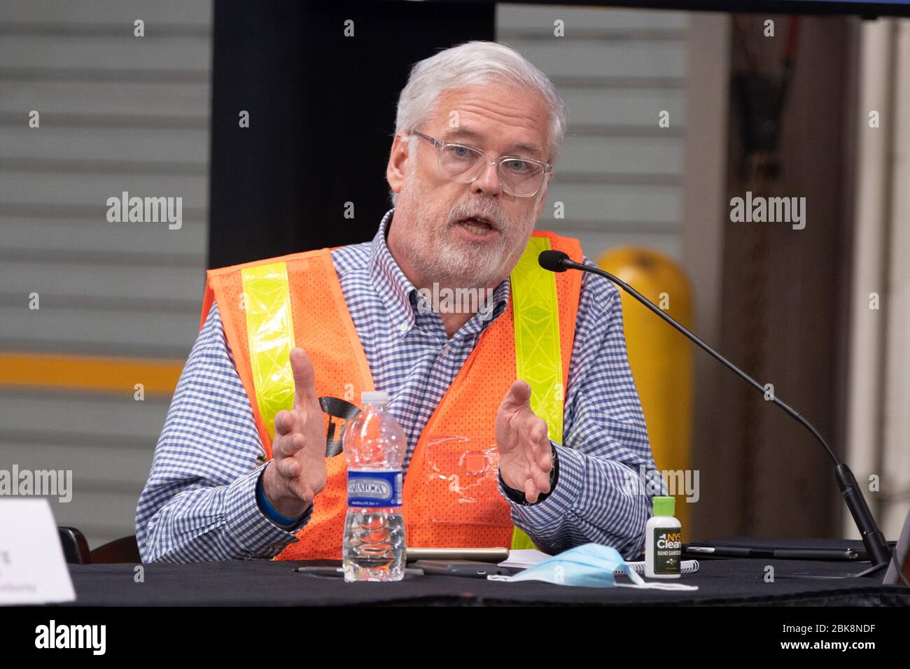 NEW YORK, NY - MAY 2, 2020: Pat Foye speaks at a MTA maintenance ...