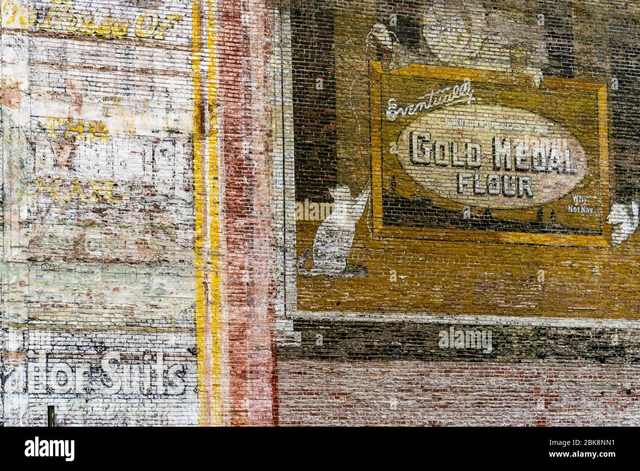 Old Advertisement On Side Building High Resolution Stock Photography ...