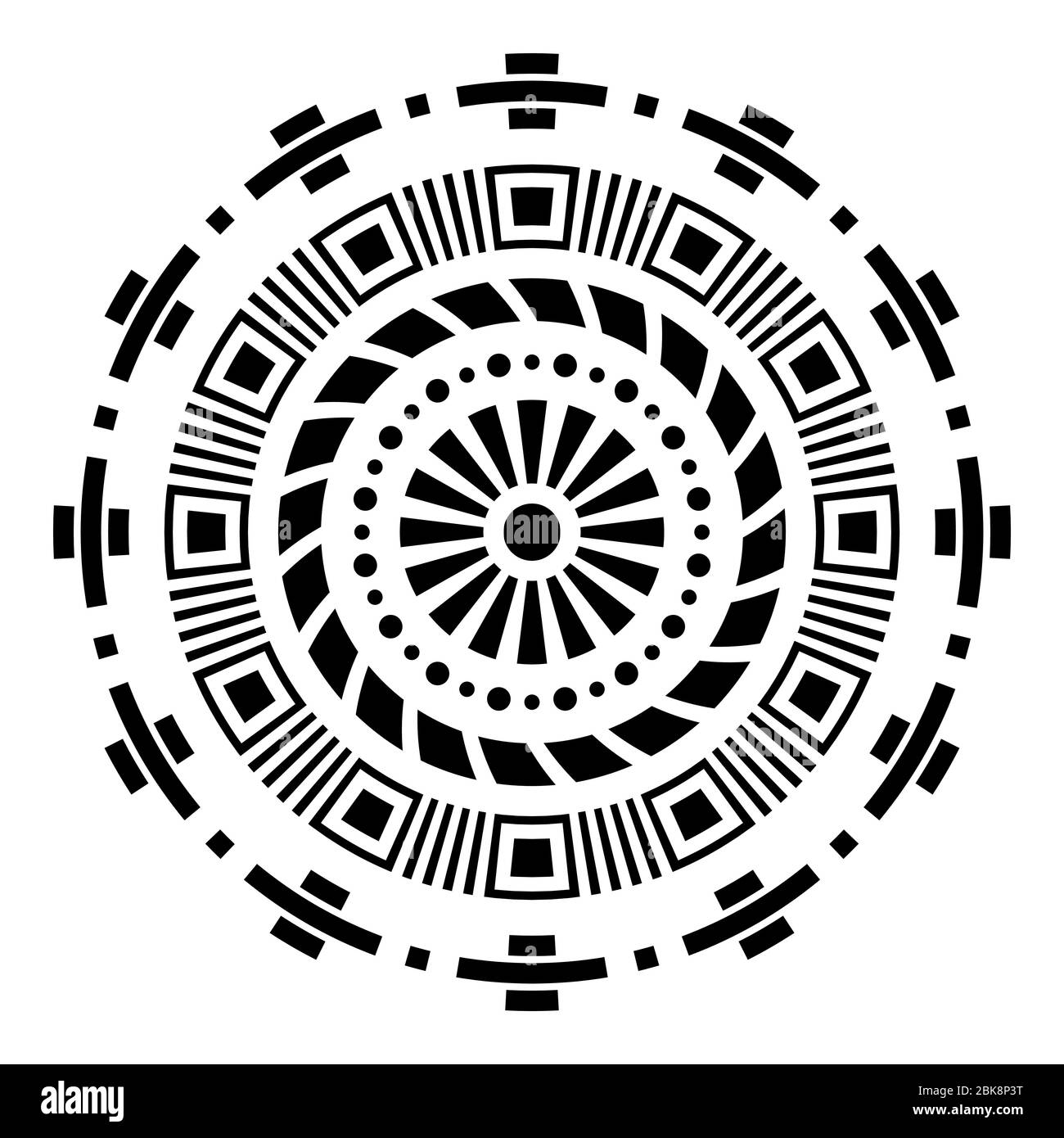Aztec sun pattern hi-res stock photography and images - Alamy