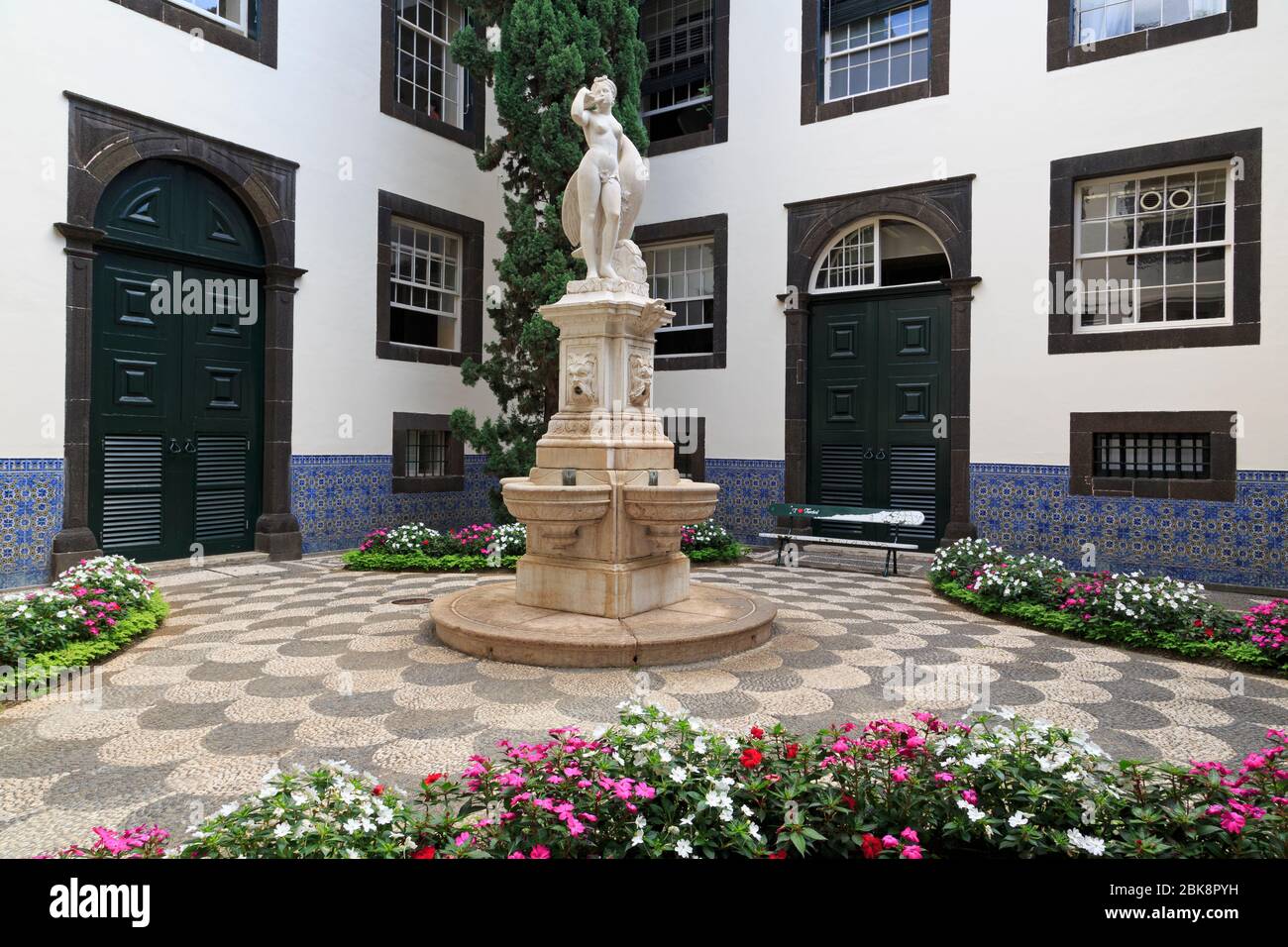City Hall, Municipal Square, Funchal City, Madeira Island, Portugal ...