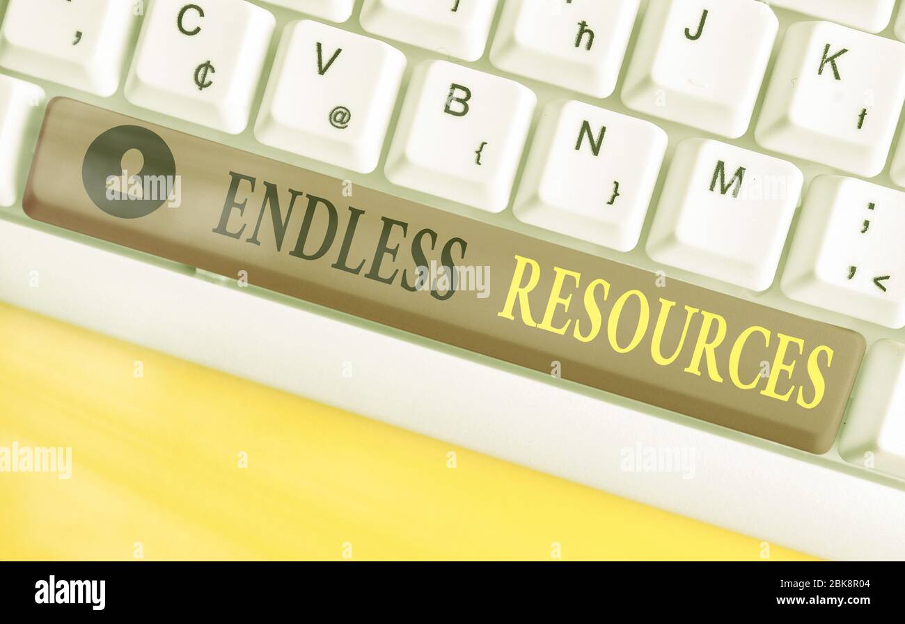 Conceptual hand writing showing Endless Resources. Concept meaning ...