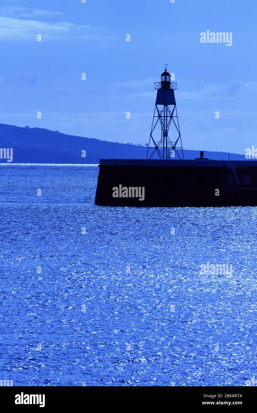 Breakwater Lighthouse, Horta, Faial Island, Azores, Portugal, Europe ...