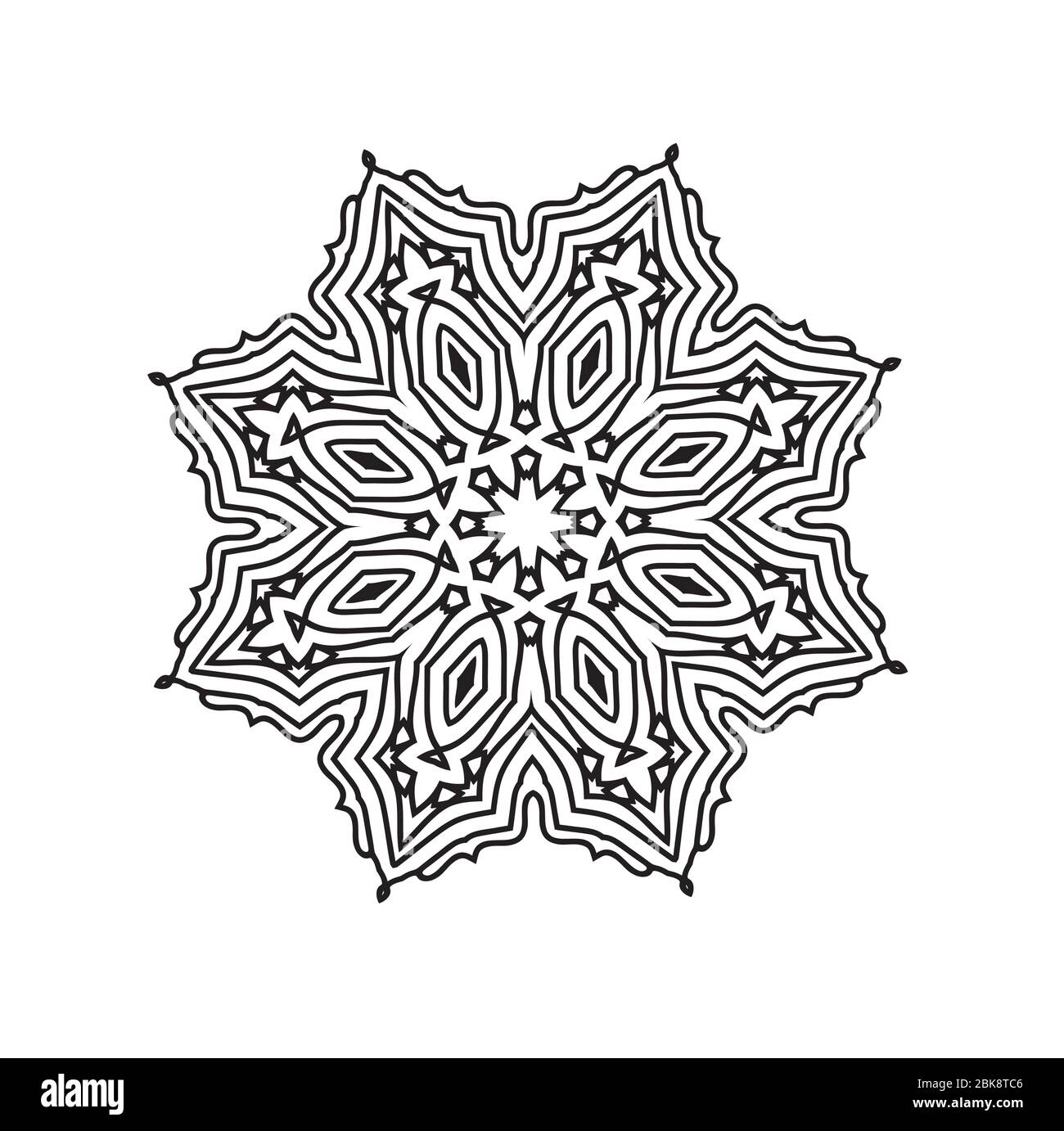 Circular pattern of traditional motifs and ancient oriental ornaments ...