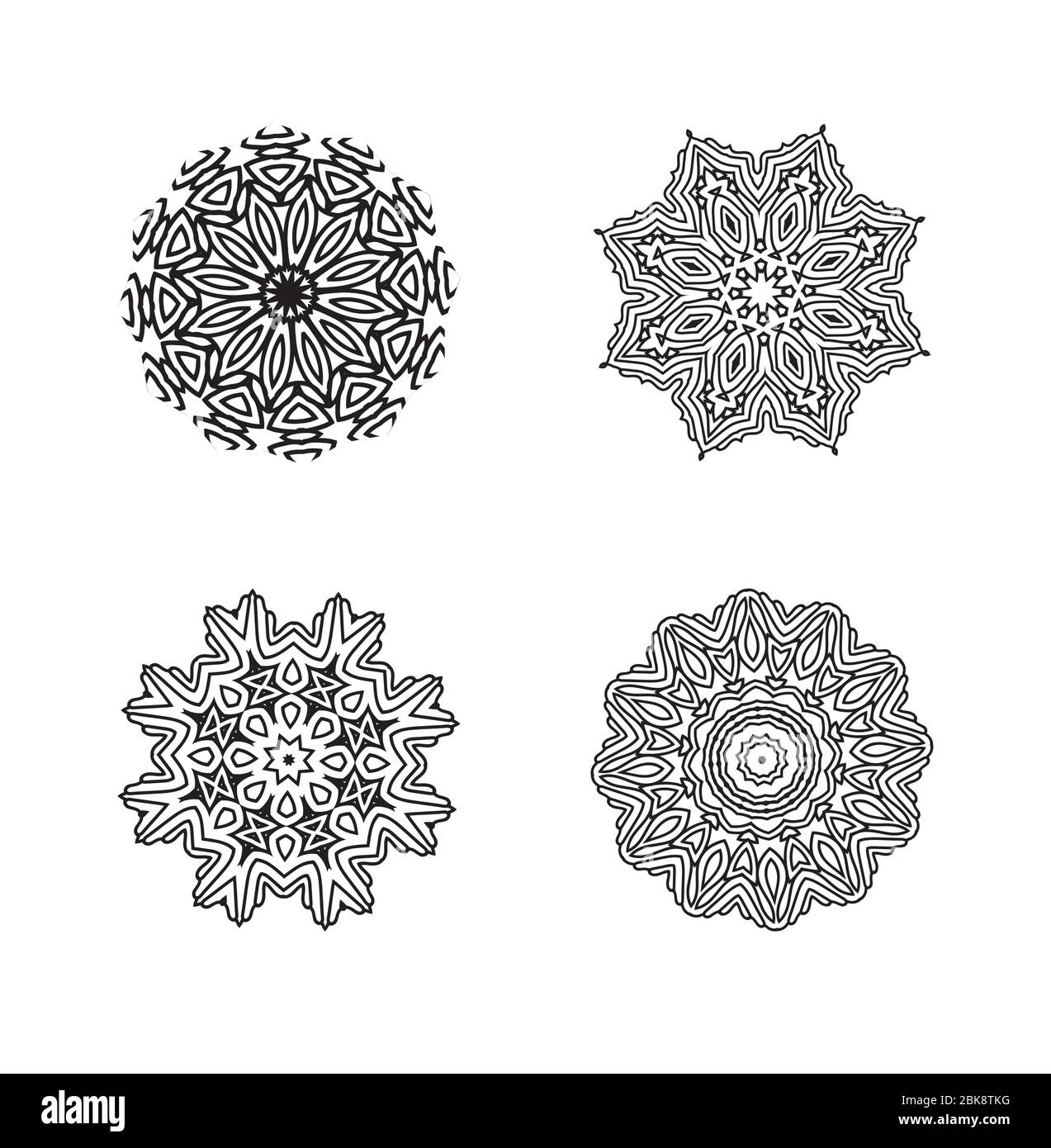 Circular pattern of traditional motifs and ancient oriental ornaments ...