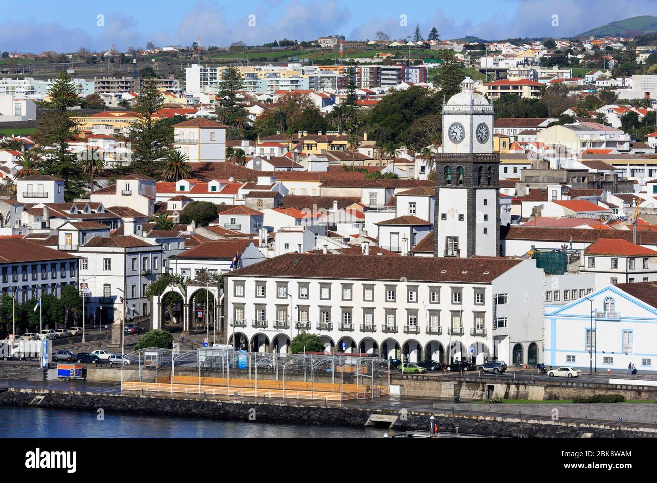 Main Church clock tower,Ponta Delgada City,Sao Miguel Island,Azores ...