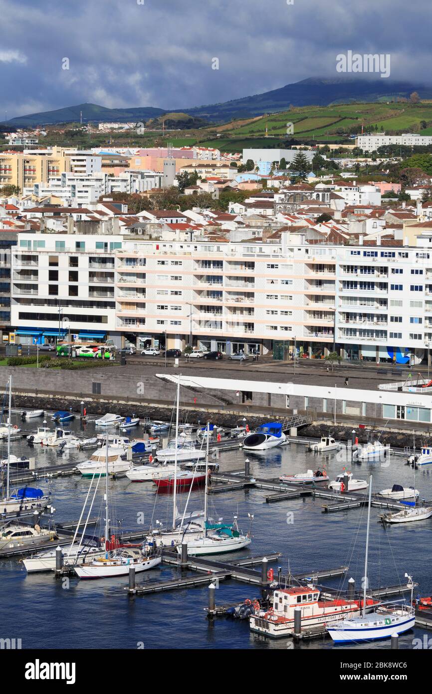 Yacht Marina in Ponta Delgada Port,Sao Miguel Island,Azores, Portugal ...