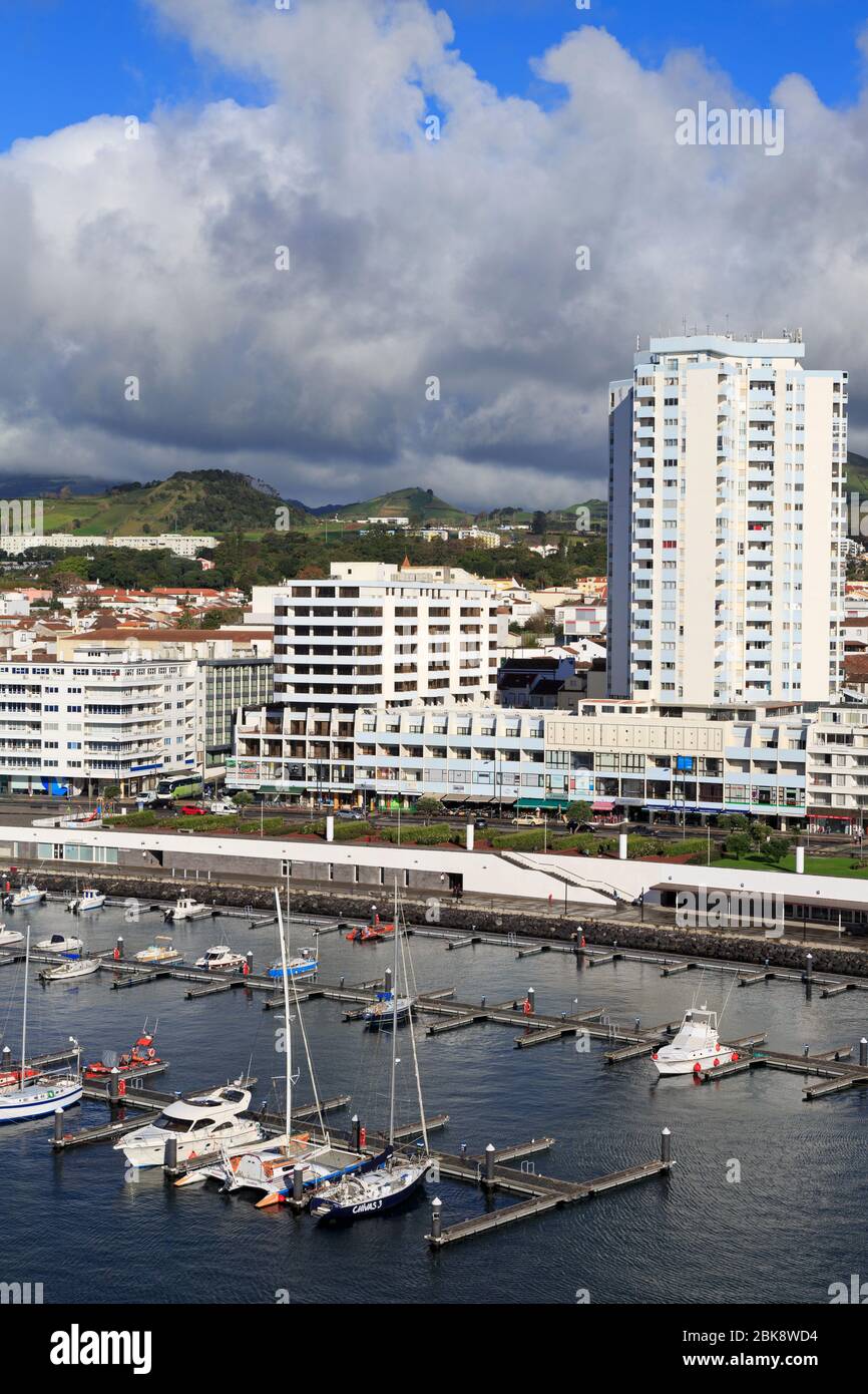 Yacht Marina in Ponta Delgada Port,Sao Miguel Island,Azores, Portugal ...