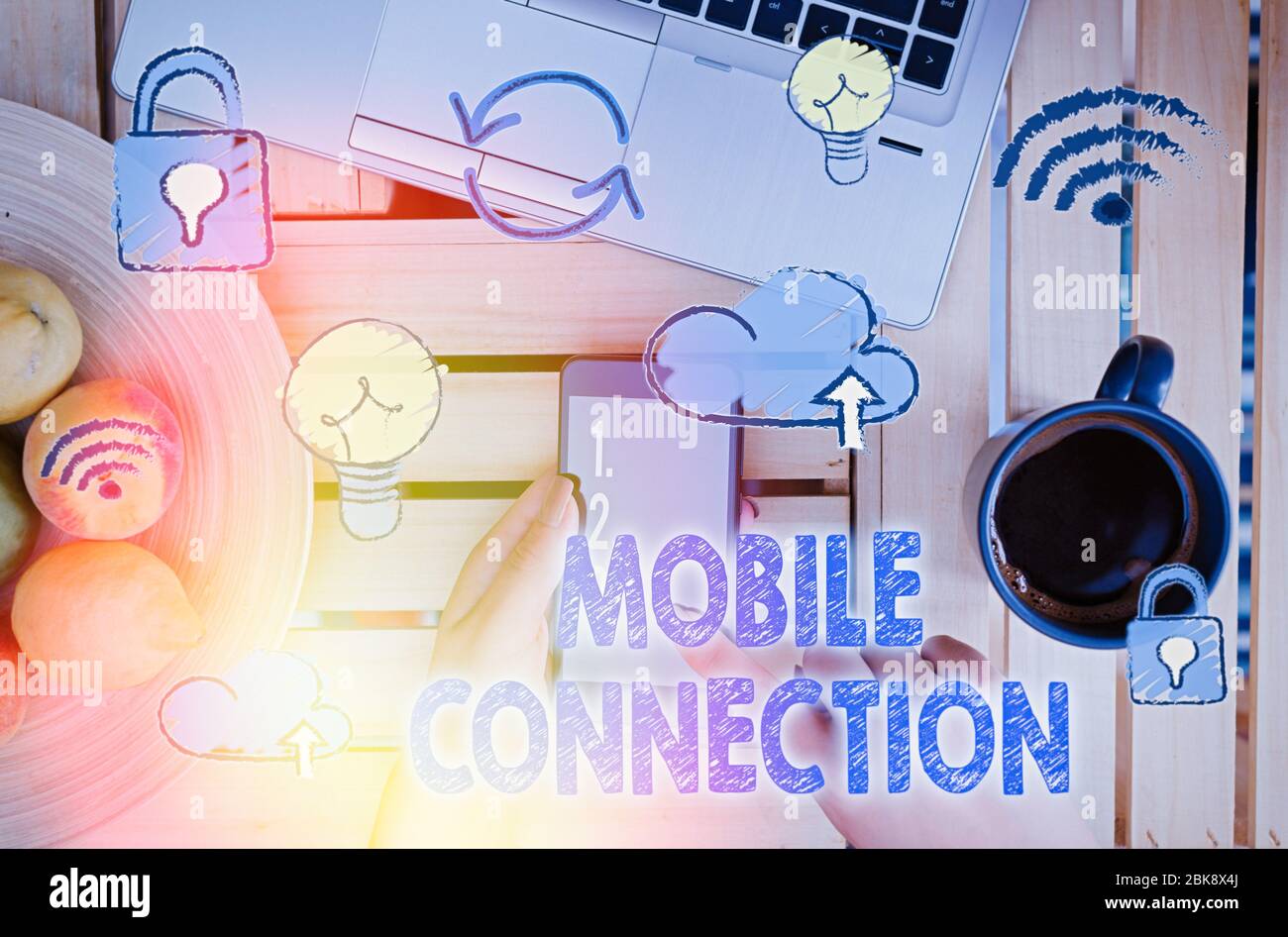 Handwriting Text Mobile Connection Conceptual Photo Secure Universal