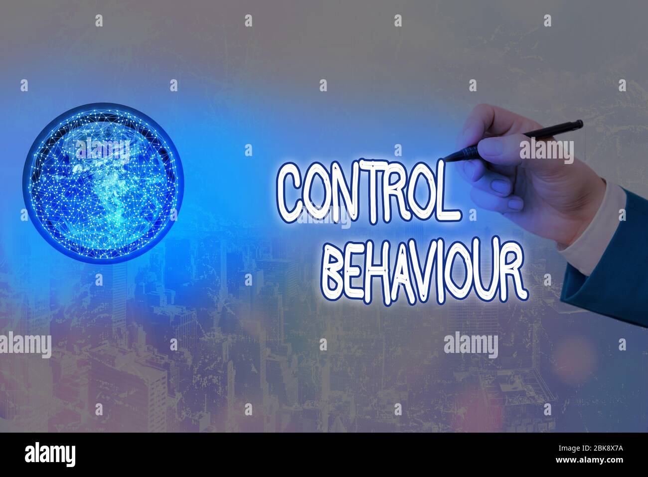 Writing note showing Control Behaviour. Business concept for Exercise ...