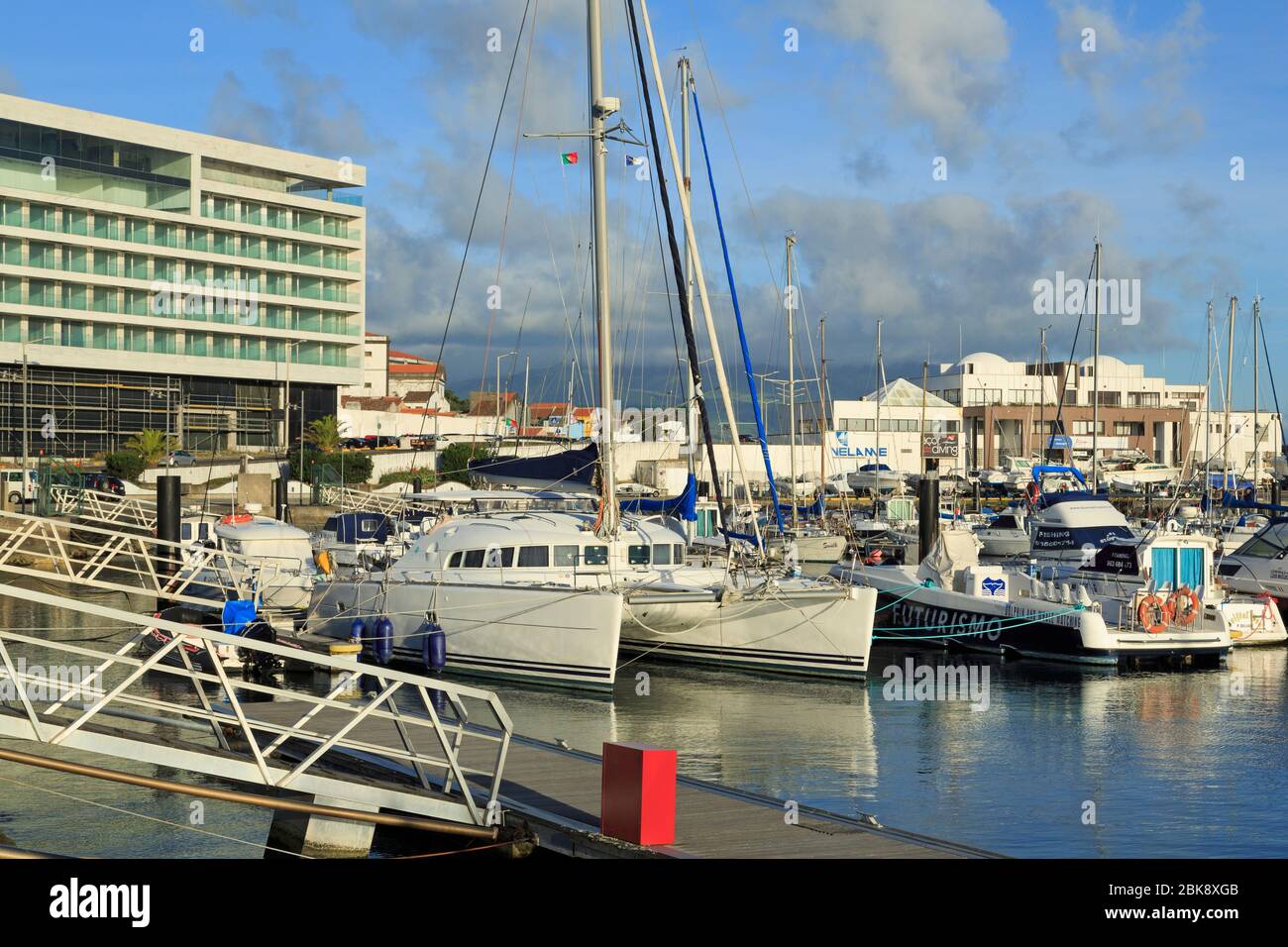 Yacht Marina in Ponta Delgada Port,Sao Miguel Island,Azores, Portugal ...