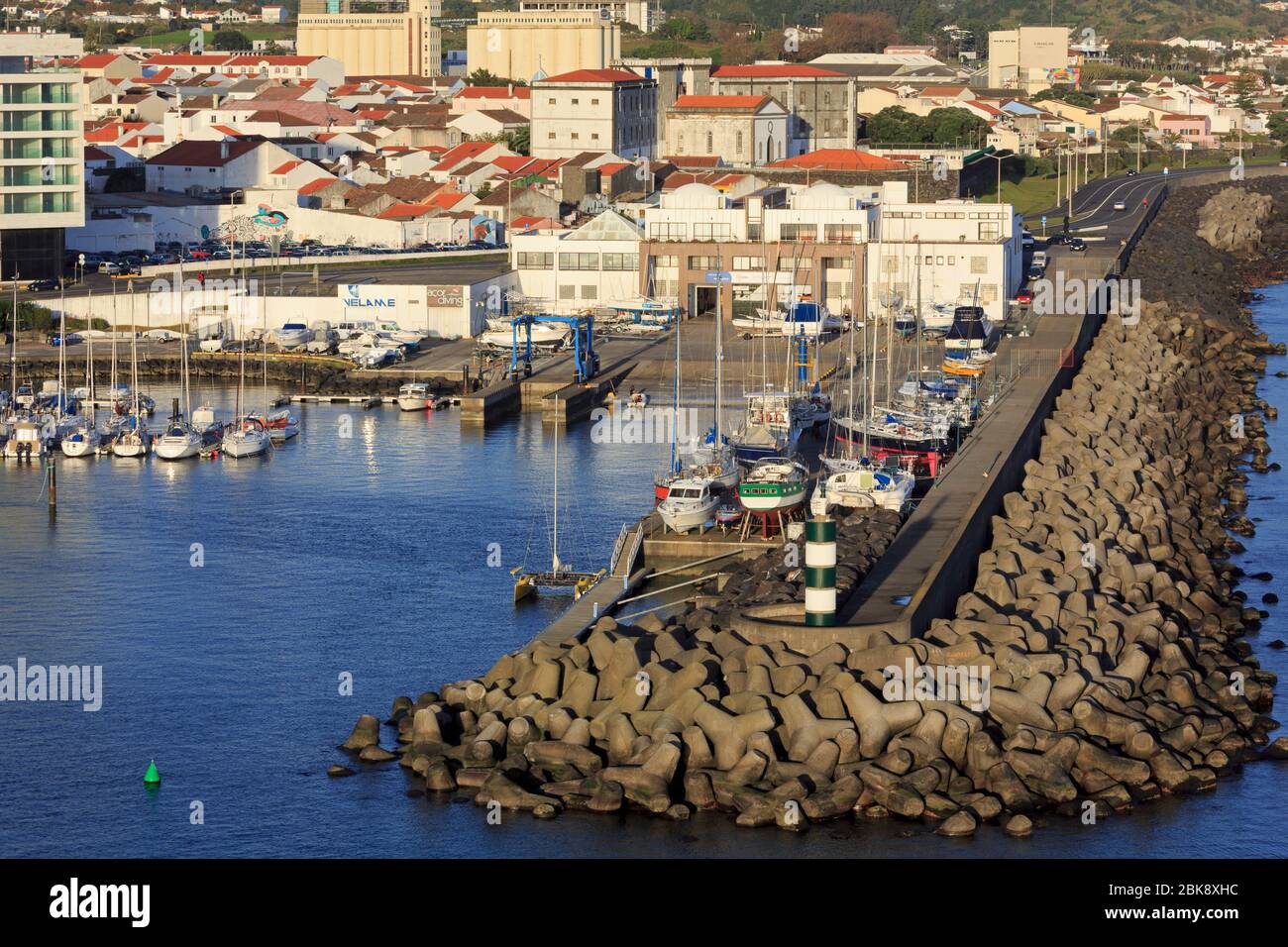 Yacht Marina in Ponta Delgada Port,Sao Miguel Island,Azores, Portugal ...