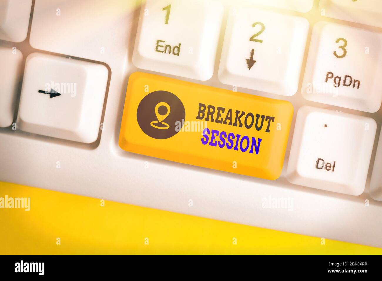 Handwriting text Breakout Session. Conceptual photo workshop discussion ...