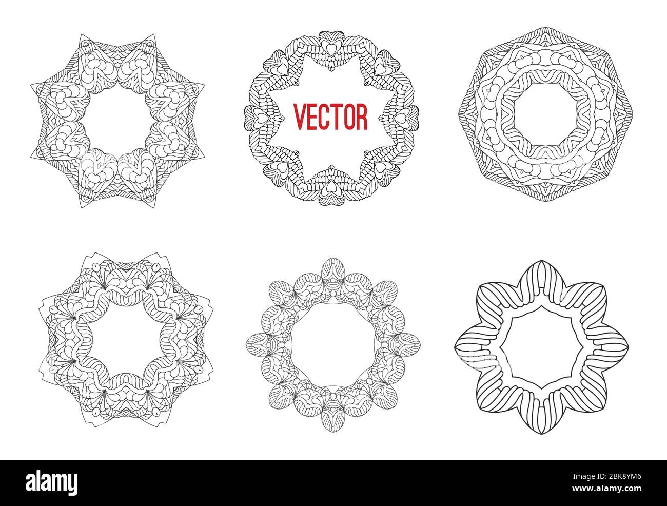 Circular pattern of traditional motifs and ancient oriental ornaments ...