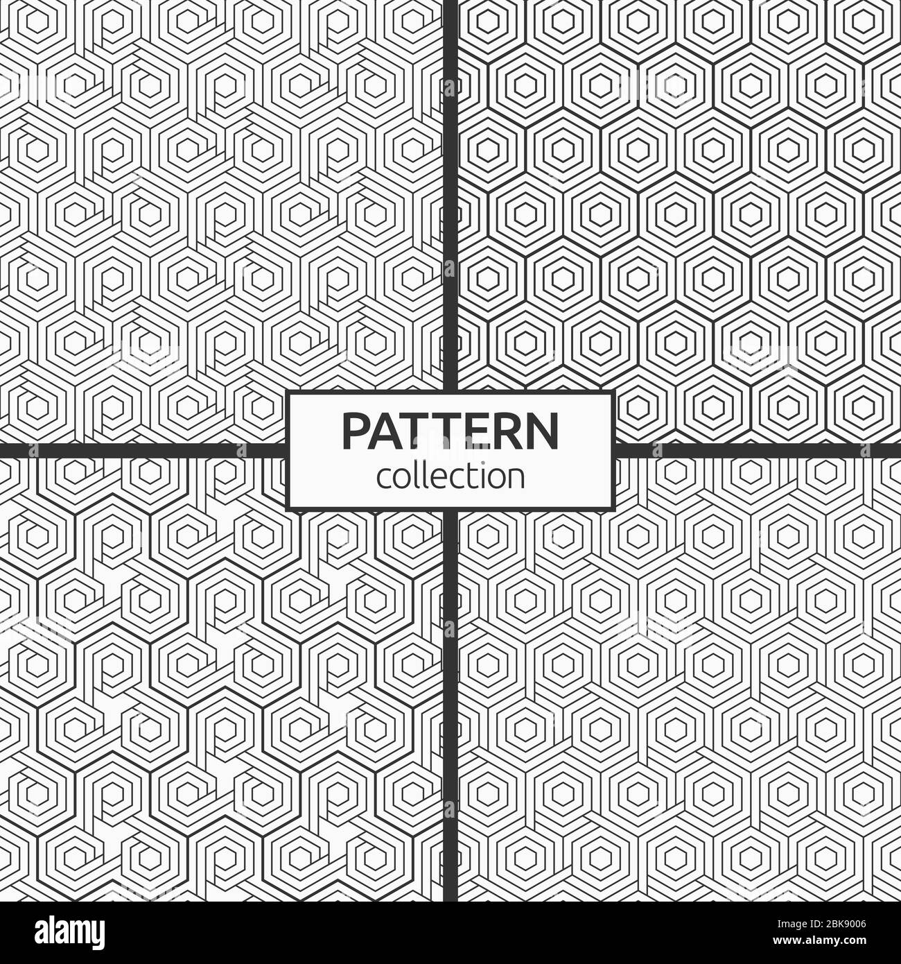 Set of four seamless patterns. Abstract geometric trendy vector ...