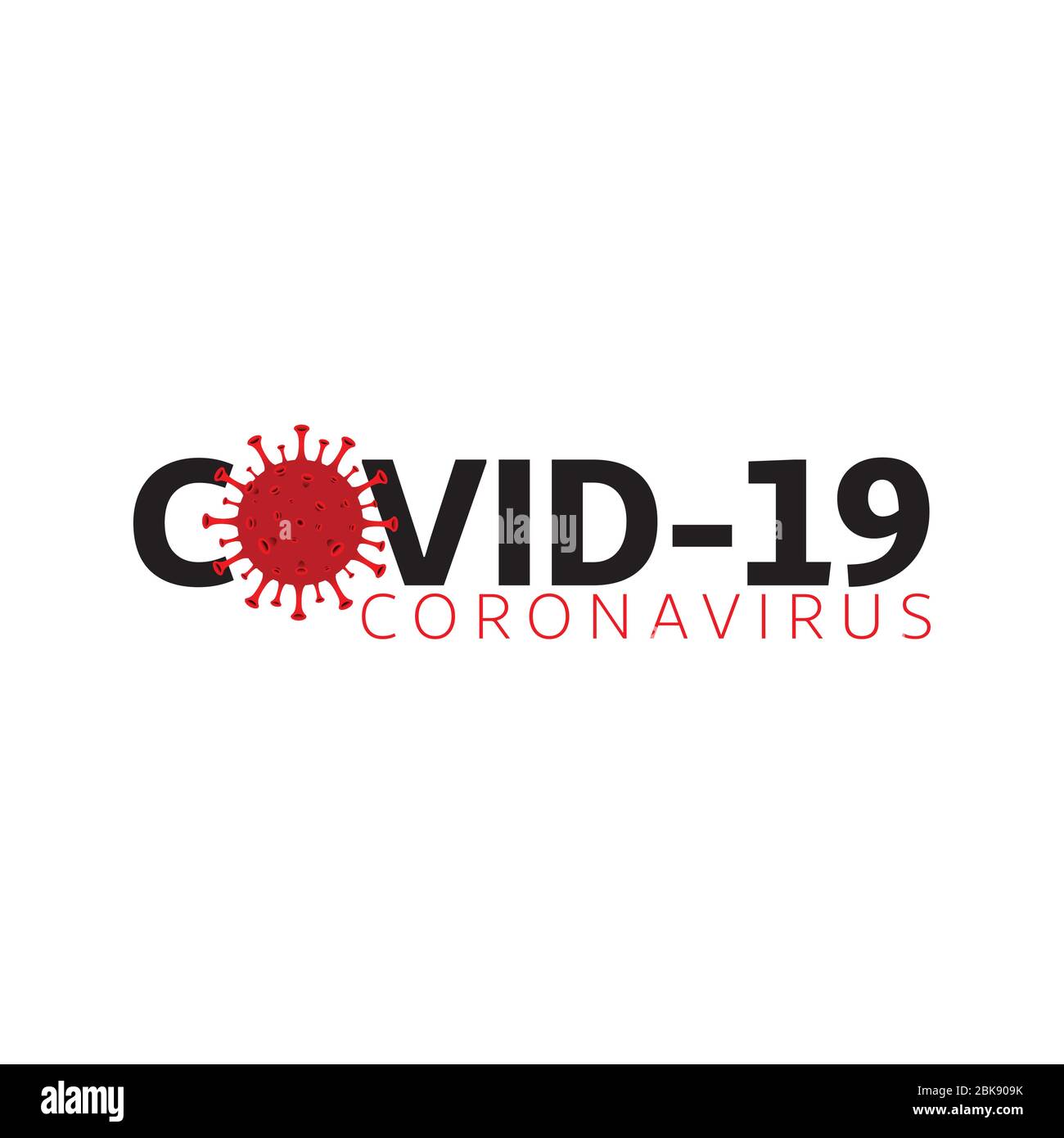 New Coronavirus Covid-19 concept design logo vector illustration Stock ...
