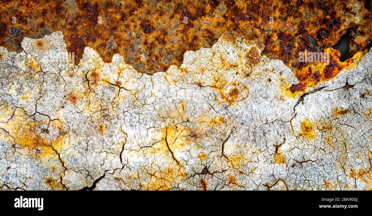 Texture of cracked and rusty metal surface Stock Photo - Alamy