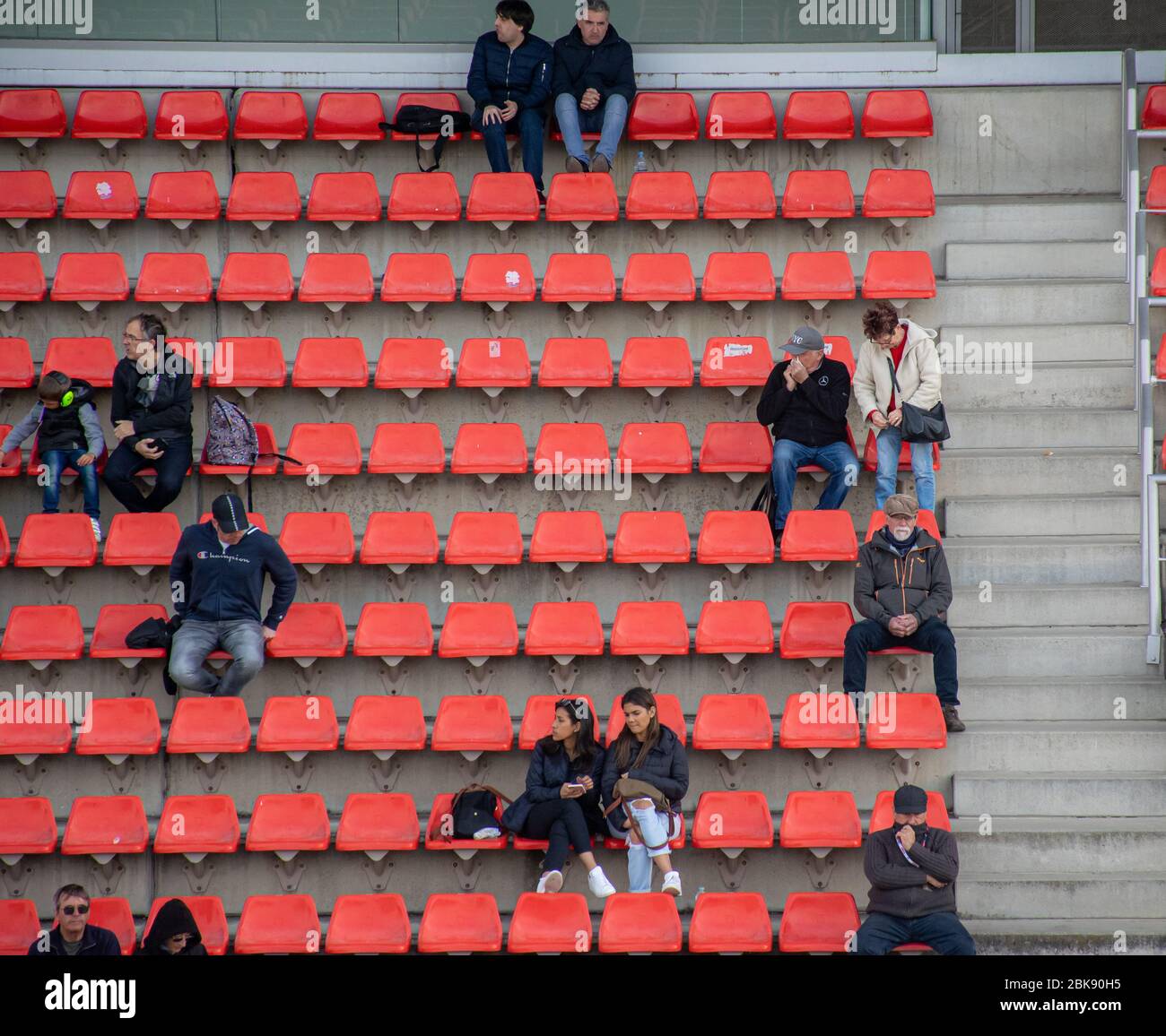 Onlookers distanced at sports event (2020 Stock Photo - Alamy