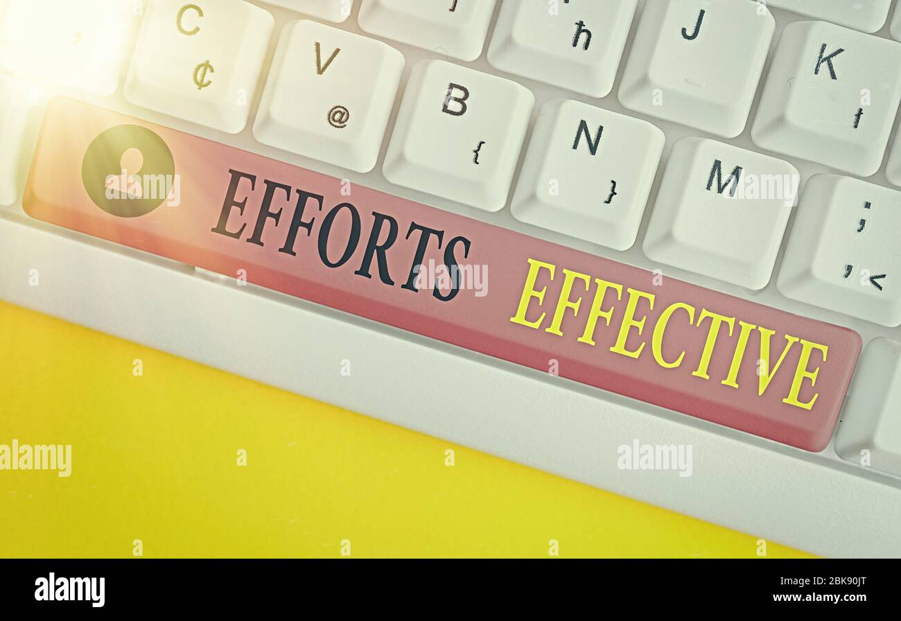 Conceptual hand writing showing Efforts Effective. Concept meaning ...