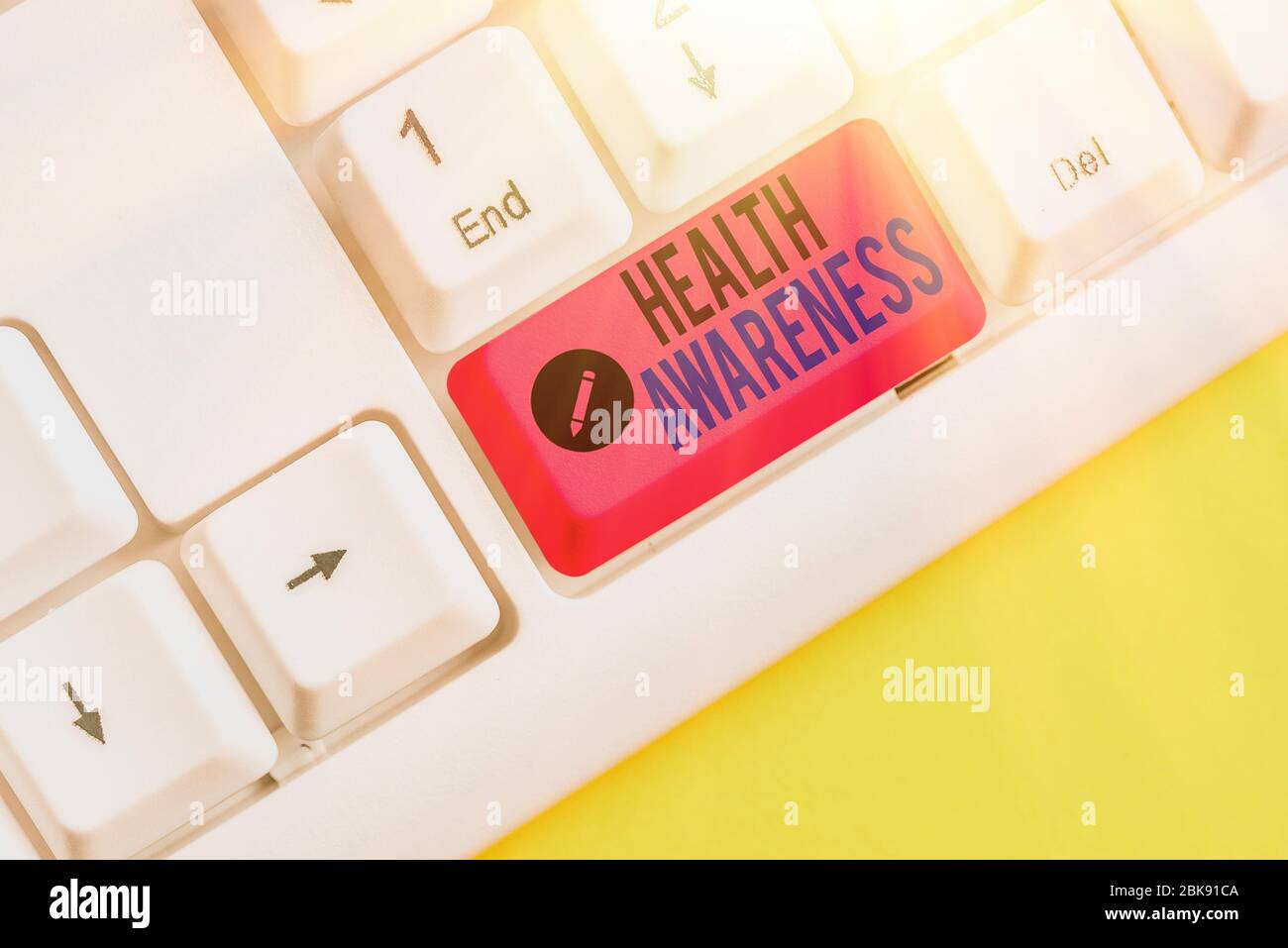 Writing note showing Health Awareness. Business concept for Promoting ...
