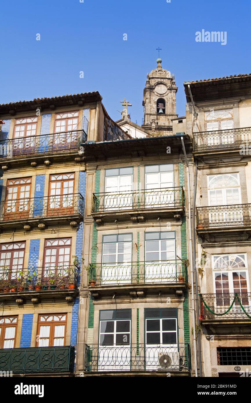 Buildings on Largo de Sao Domingos, Porto, Portugal, Europe Stock Photo ...