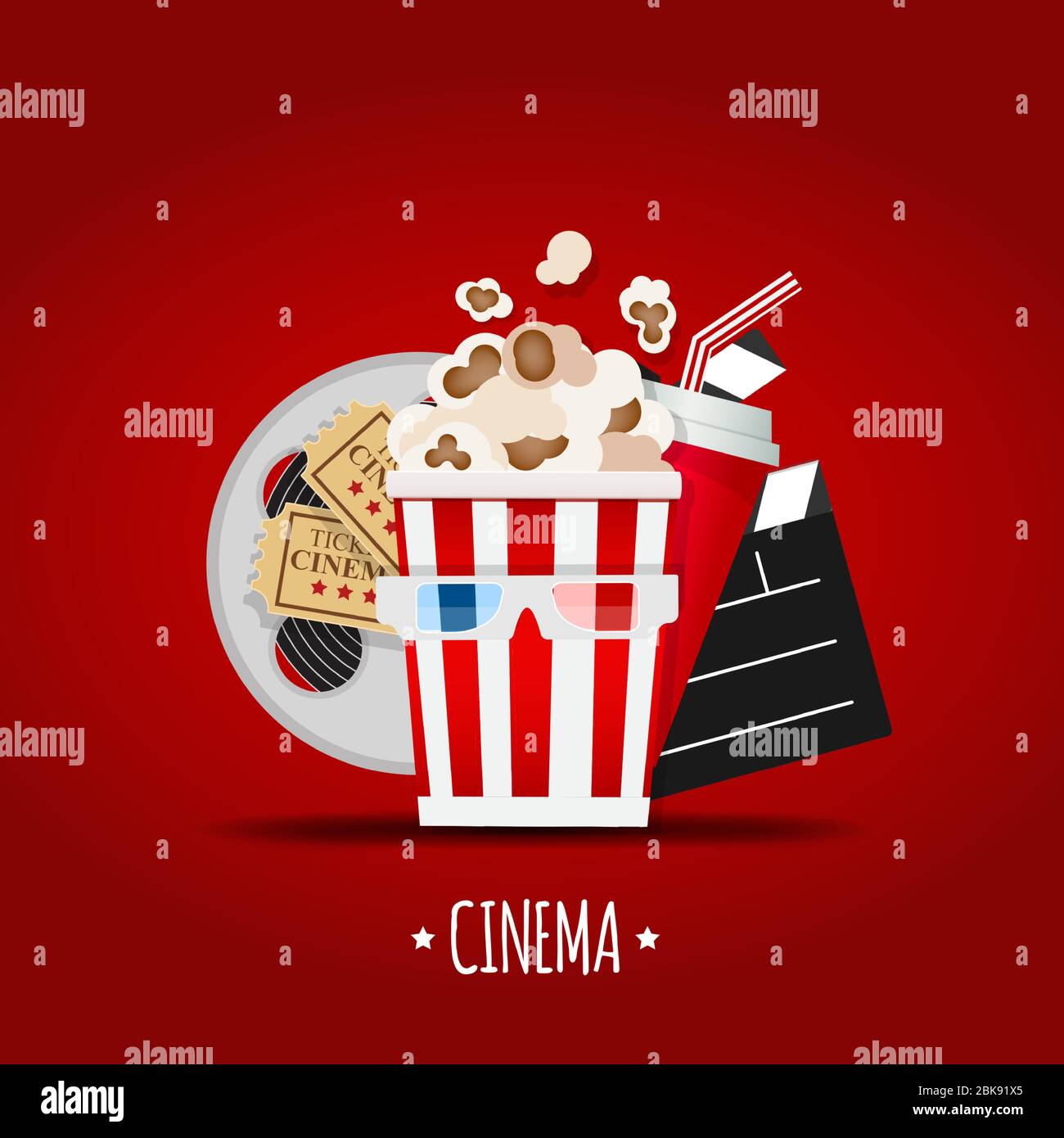 Cinema Icon Vector Illustration Stock Vector Image & Art - Alamy