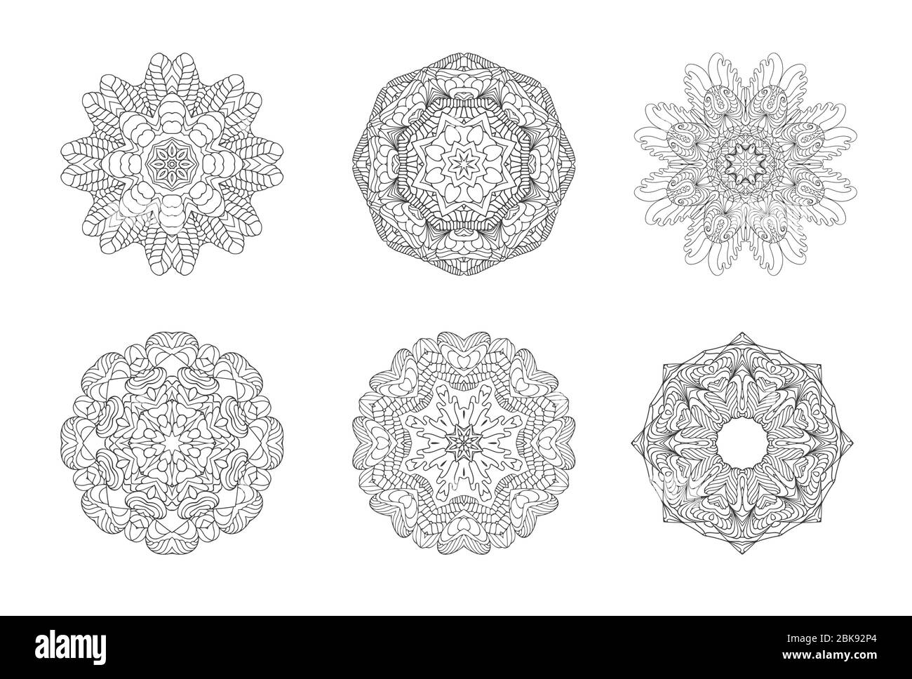 Vintage decorative elements.Circular pattern of traditional motifs and ...