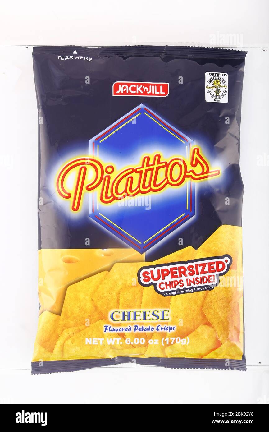 Antipolo City, Philippines - February 6, 2019: Bag of Piattos potato ...
