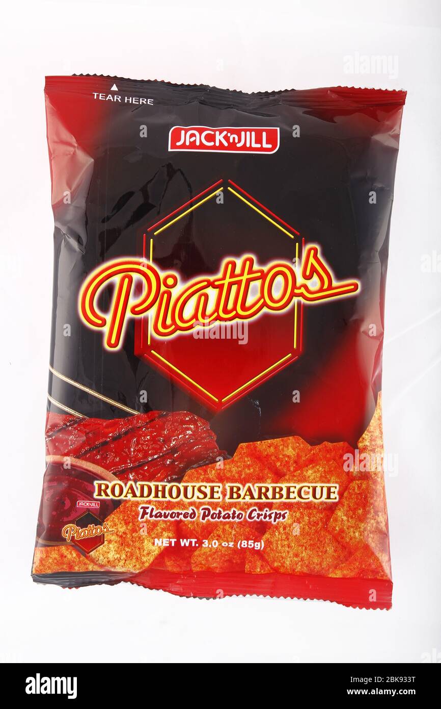 Antipolo City, Philippines - February 6, 2019: Bag of Piattos potato ...